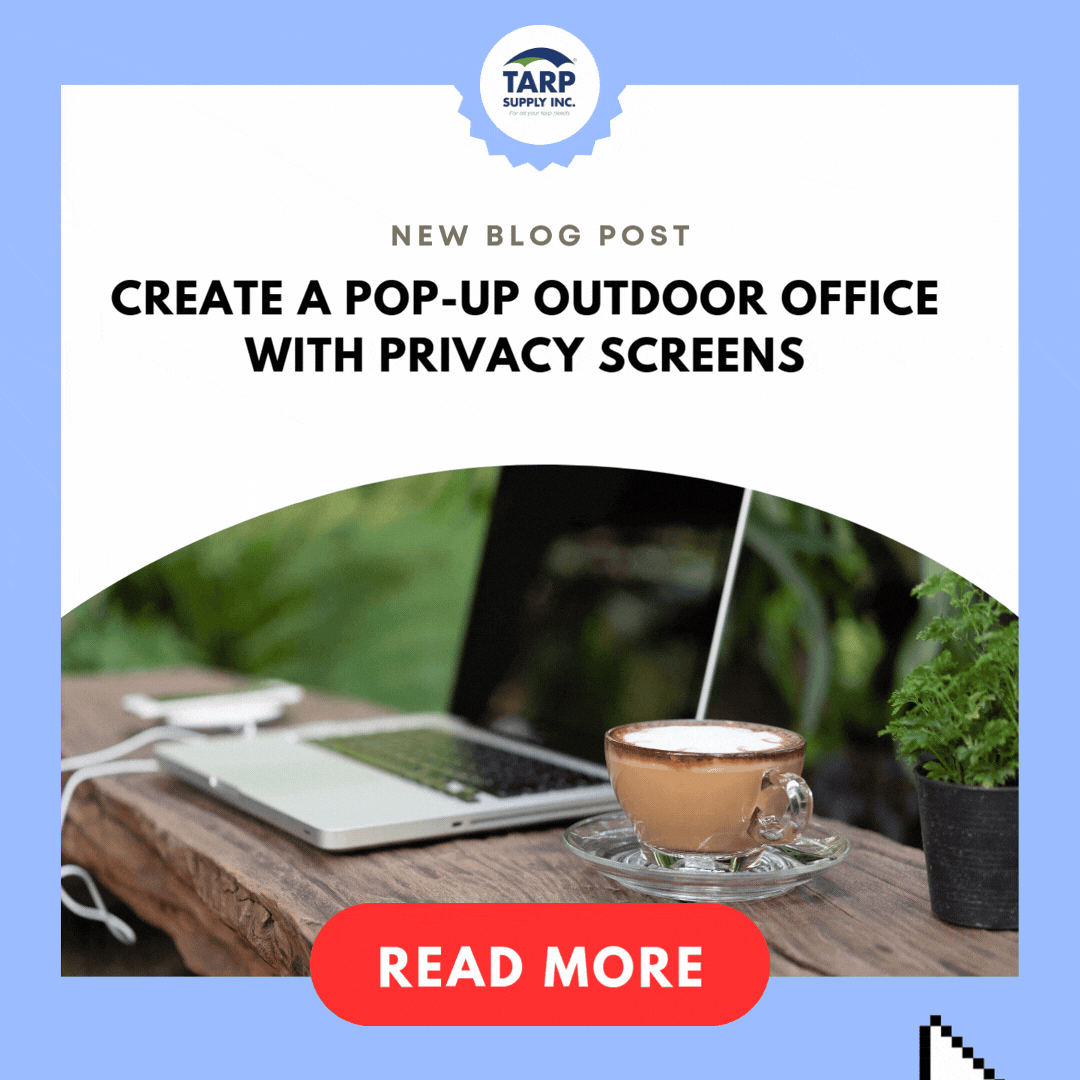 Create a Pop-Up Outdoor Office with Privacy Screens