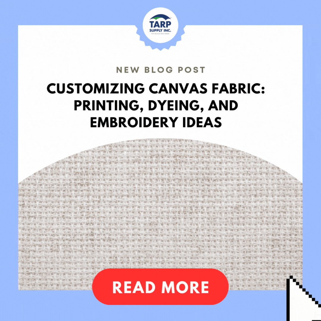 Customizing Canvas Fabric | Tarp Supply Inc.
