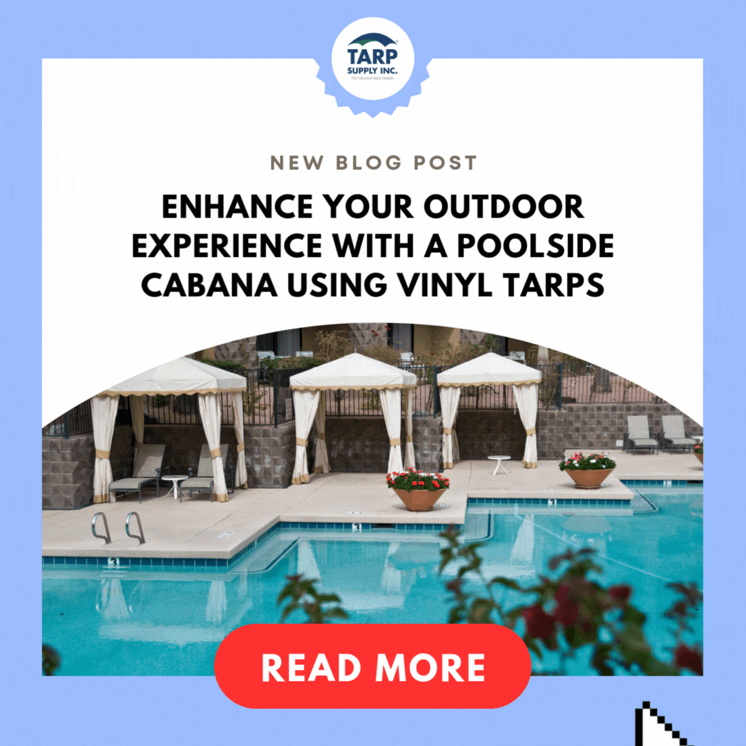 Poolside Cabana Ideas with Durable Vinyl Tarps