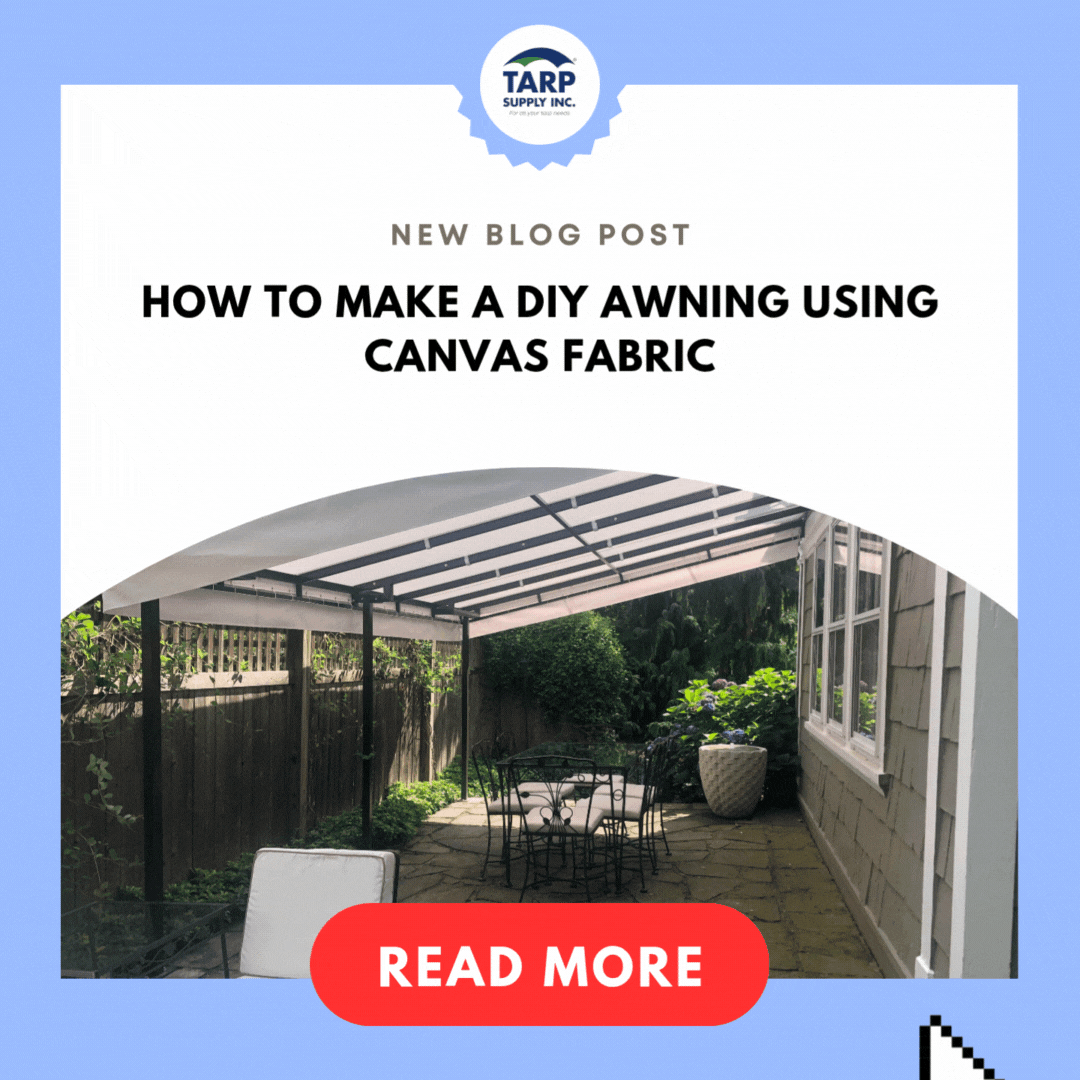 How to Make a DIY Awning Using Canvas Fabric