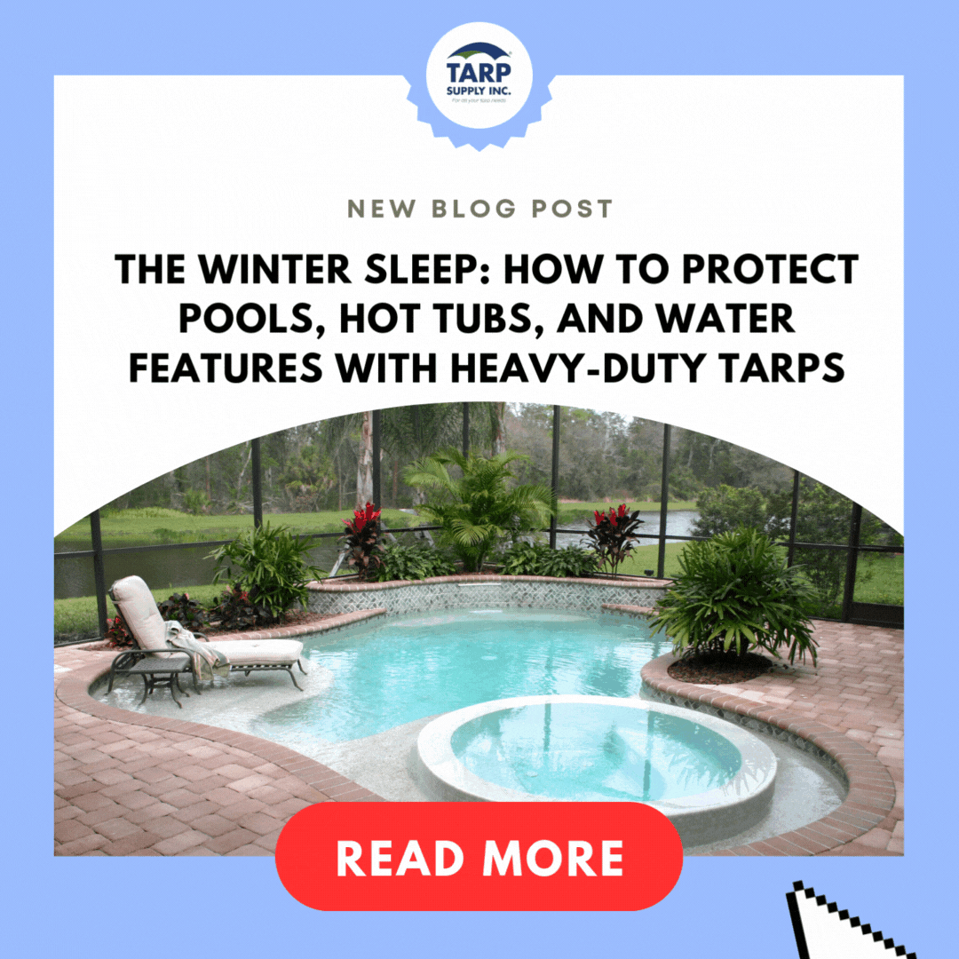 Winter Tarp Protection for Pools and Hot Tubs