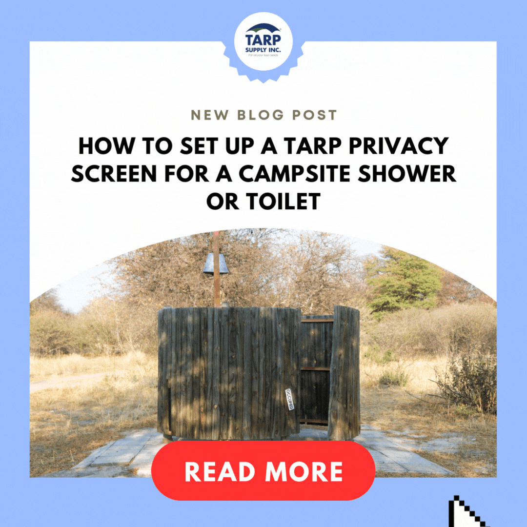 Tarp Privacy Screen for Campsite Shower or Toilet Setup