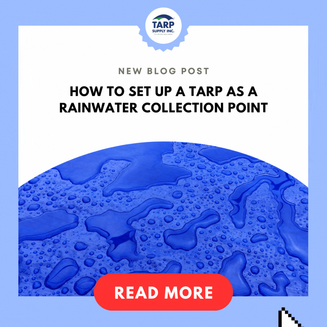 How to Set Up a Tarp for Rainwater Collection | Tarp Supply Inc.®