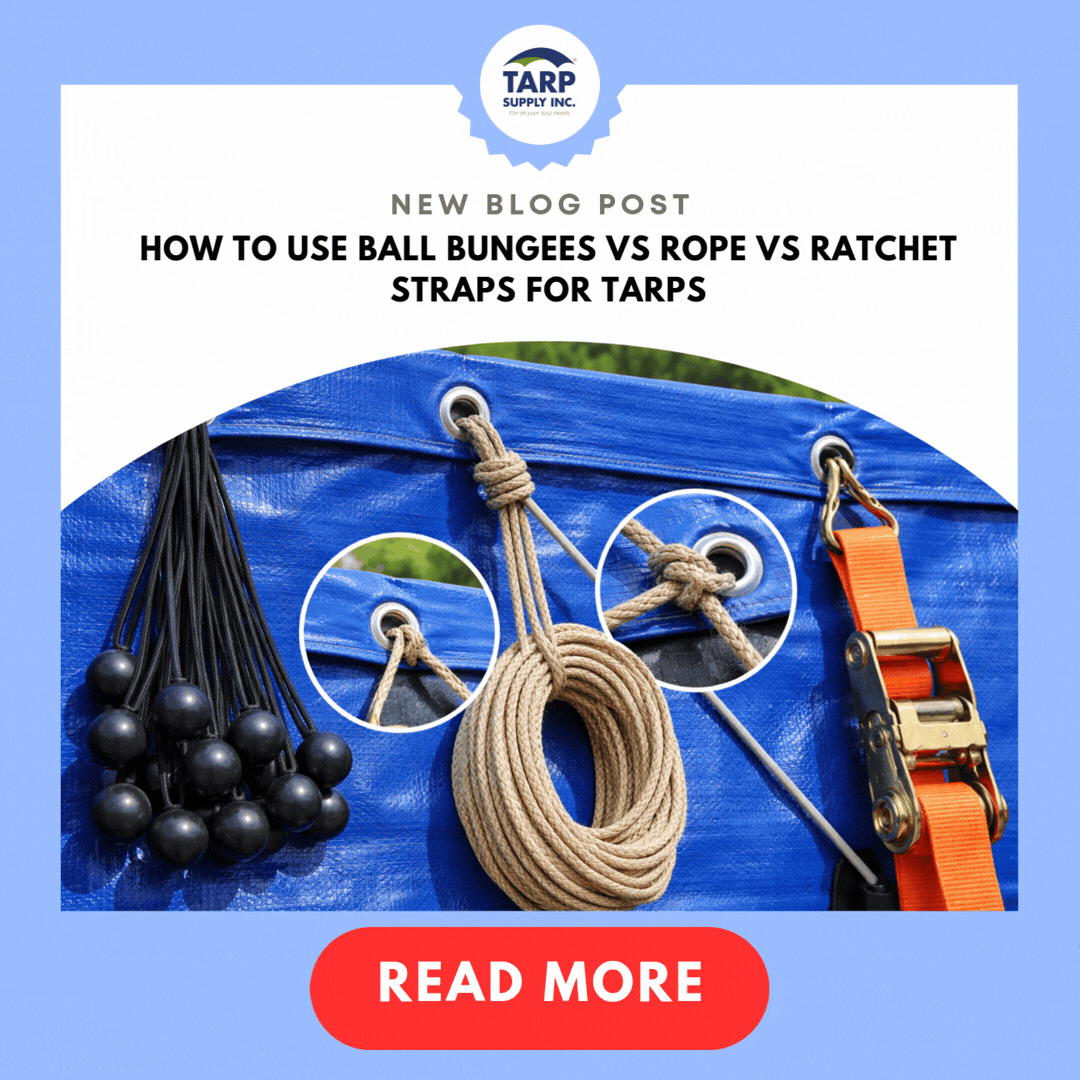 Ball Bungees vs Rope vs Ratchet Straps for Tarps Guide