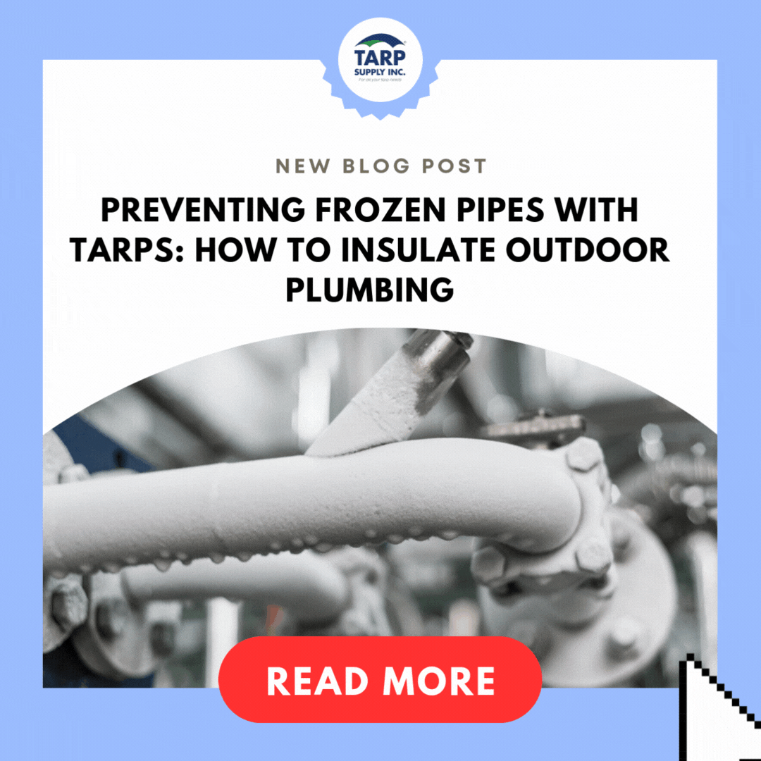 Preventing Frozen Pipes with Tarps | Tarp Supply Inc.