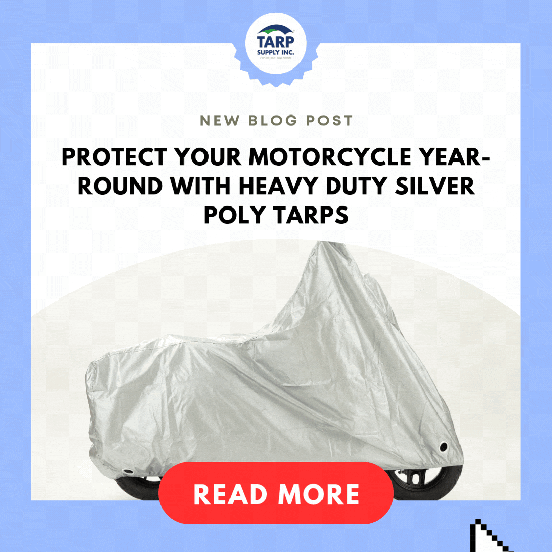 Protect Your Motorcycle with Heavy Duty Silver Poly Tarps