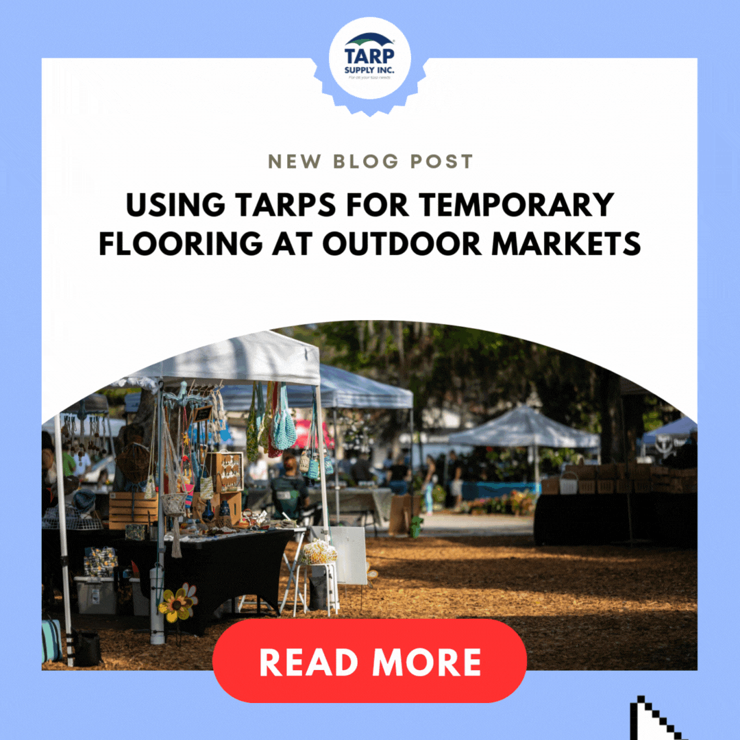 Temporary Flooring with Tarps for Outdoor Markets