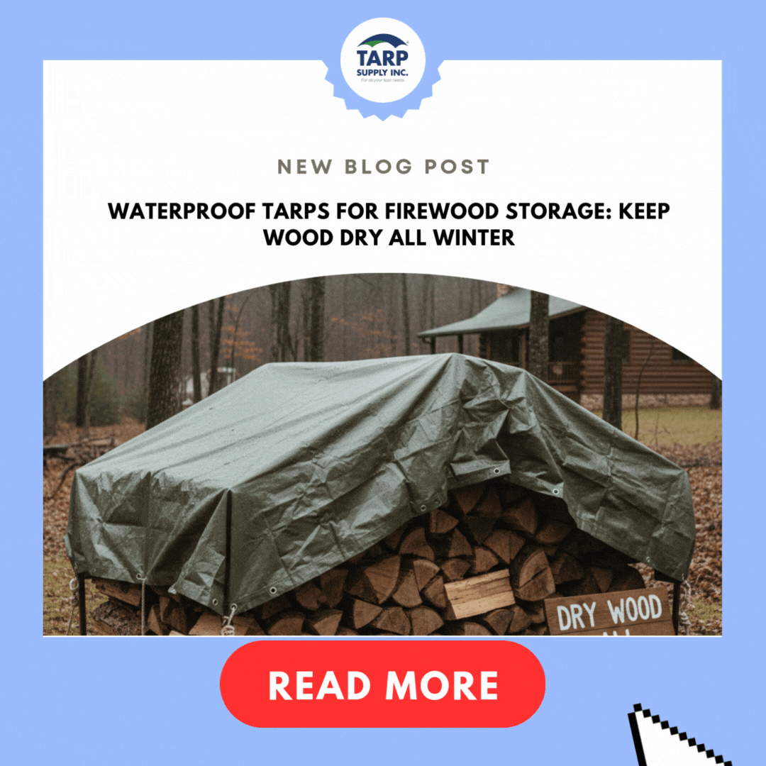Waterproof Tarps for Firewood Storage All Winter