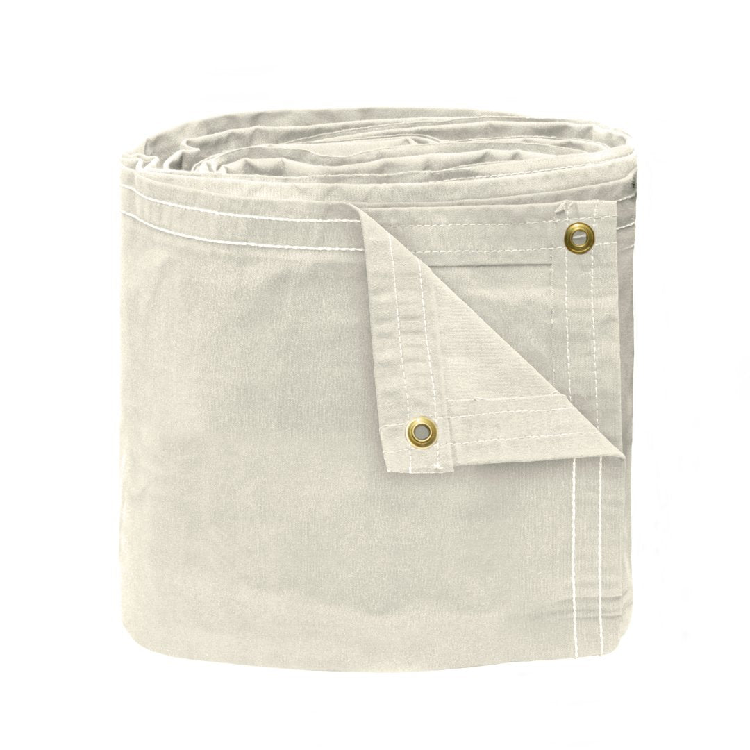 16 Oz White Canvas Tarp | Water Resistant Tarps