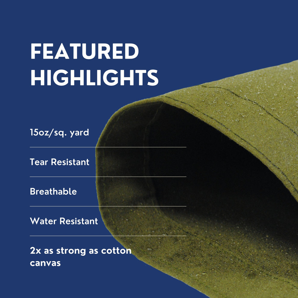 Green Polyester Canvas Tarp 50'x100' | Breathable Tarps