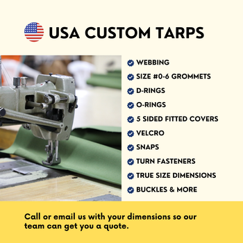 Green Polyester Canvas Tarp 12'x12' | Heavy Duty