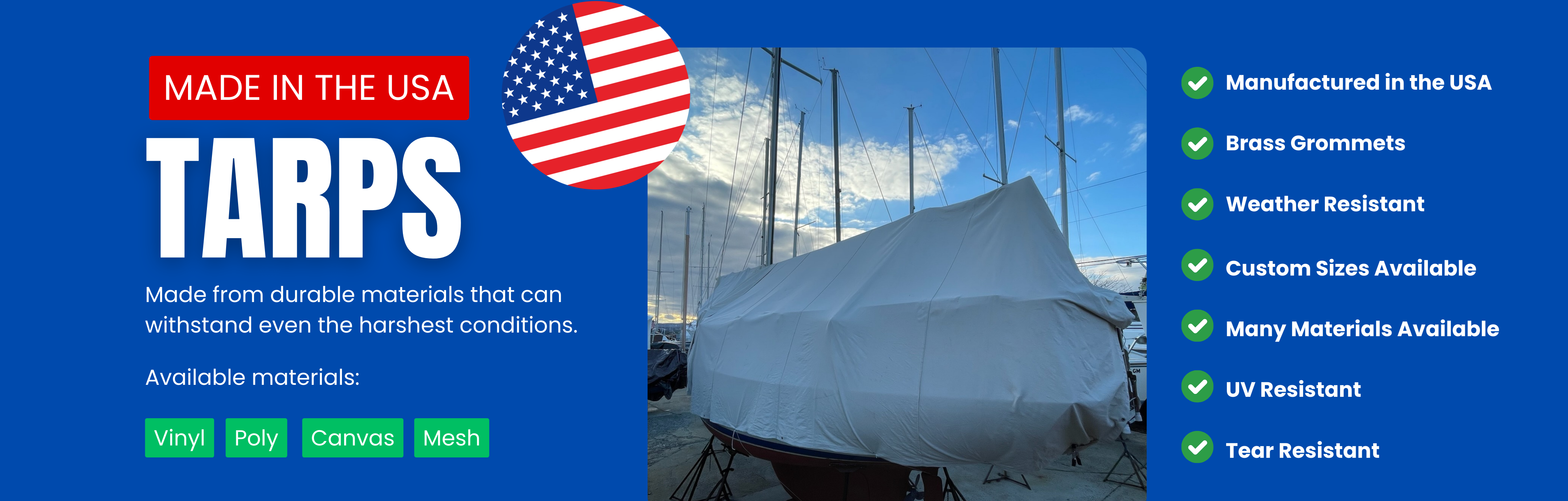 Tarps for Sale Up to 70% OFF! Poly Tarps, Canvas Tarps, & more!