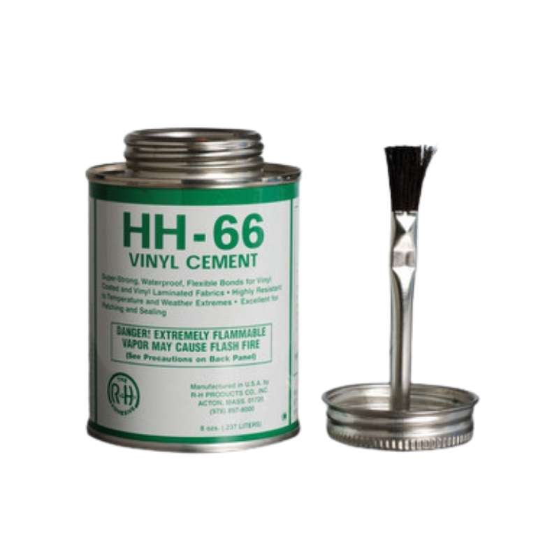 8 oz Vinyl Cement with Brush Top [Half-Pint] | Tarp Adhesive